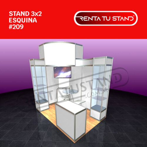 Stand 3x2 esquina #209 | RentaTuStand.com.mx