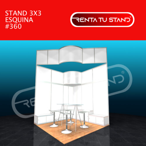 Stand 3x3 Esquina #360 | RentaTuStand.com.mx