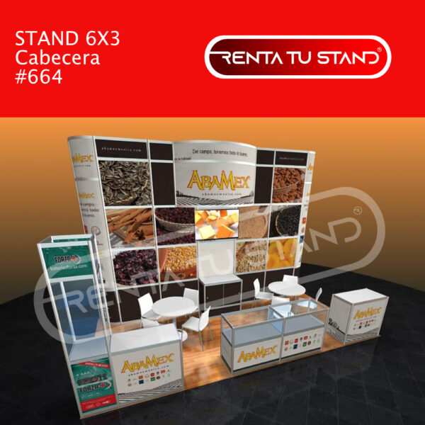 Stand 6x3 Cabecera #664 | RentaTuStand.com.mx