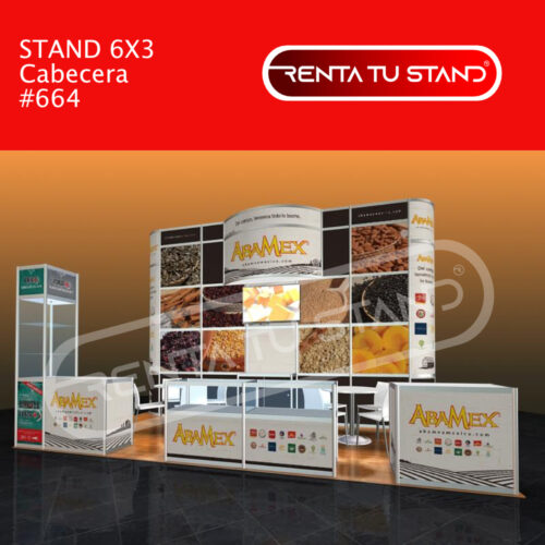 Stand 6x3 Cabecera #664 | RentaTuStand.com.mx